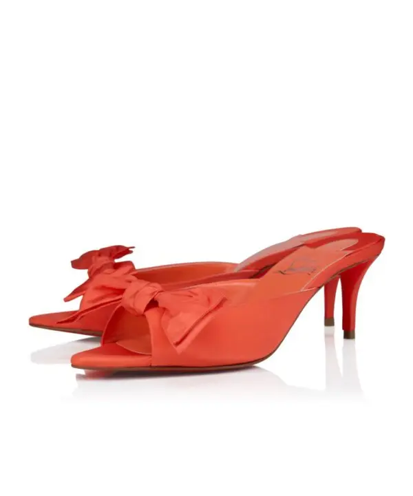 CHRISTIAN LOUBOUTIN Bow Kitten Heel Mules