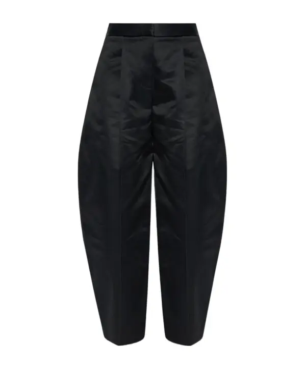 Alaïa Pleated Rounded-leg Pants - Black