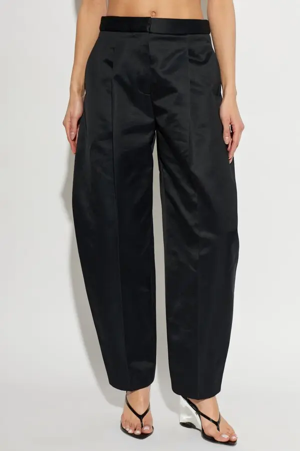 Alaïa High-waisted Pleated Tapered Pants