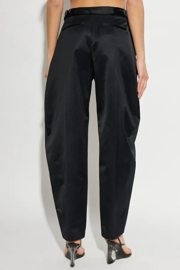 Alaïa High-waisted Pleated Tapered Pants