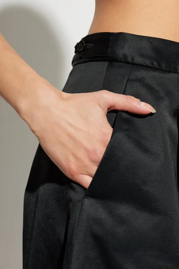 Alaïa High-waisted Pleated Tapered Pants