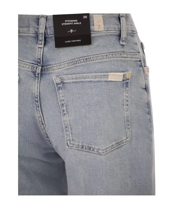 7 For All Mankind Stovepipe Straight Ankle Jeans