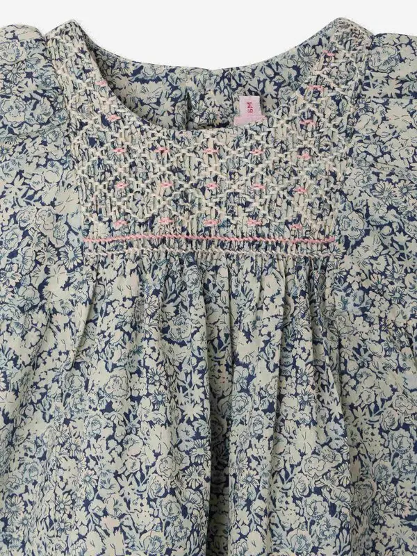 Bonpoint Floral Smocked And Embroidered Dress