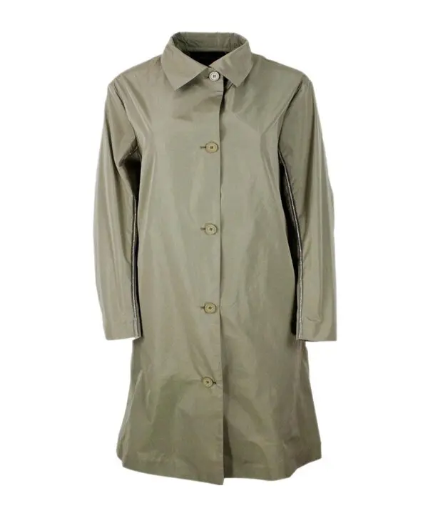 Fabiana Filippi Embellished-trim Buttoned Coat - Nude