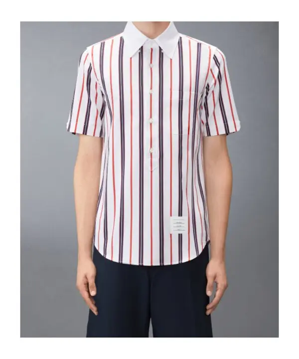 Thom Browne Repp Striped Poplin Shirt