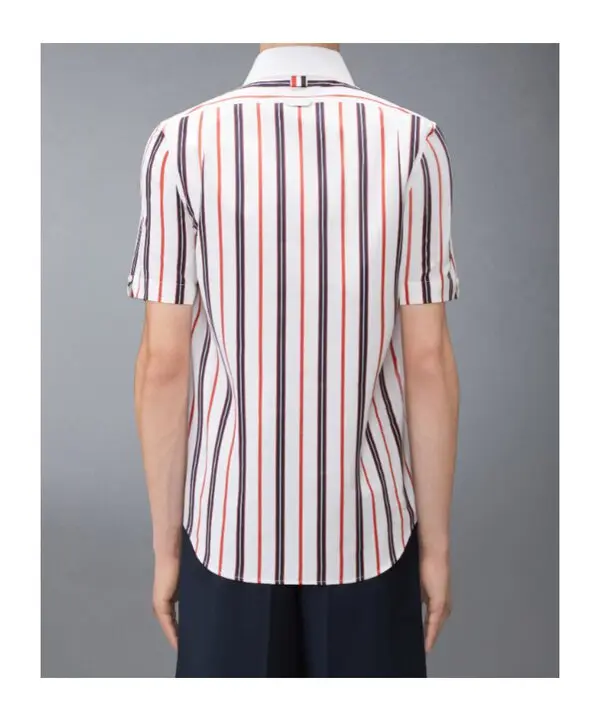 Thom Browne Repp Striped Poplin Shirt