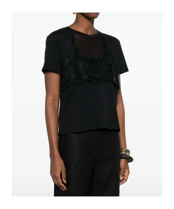 TWINSET Lace Optical Illusion T-shirt