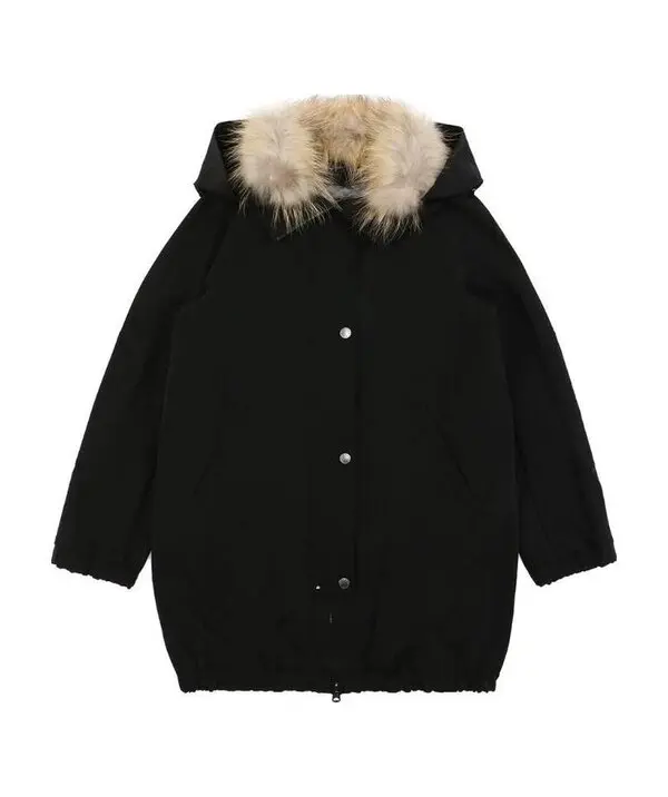 Max Mara Hooded Long Sleeve Jacket - Black