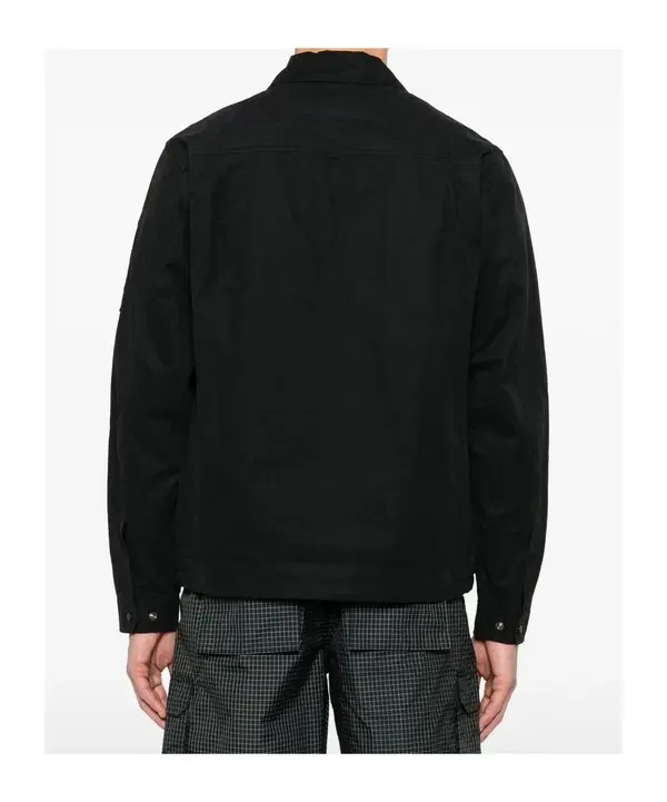 C.P. COMPANY Zippered Jacket With Folded Collar - Black