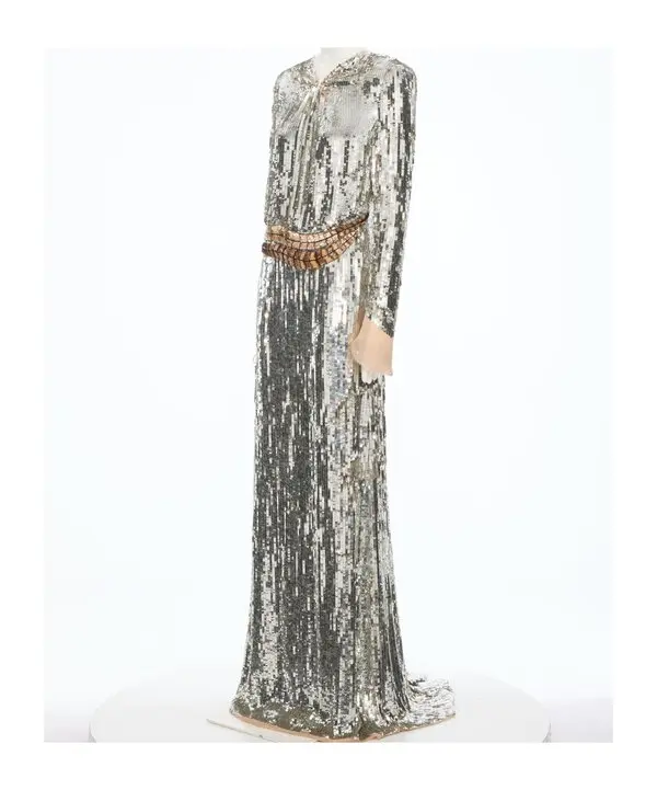 Valentino Garavani Sequined Long Sleeve Gown