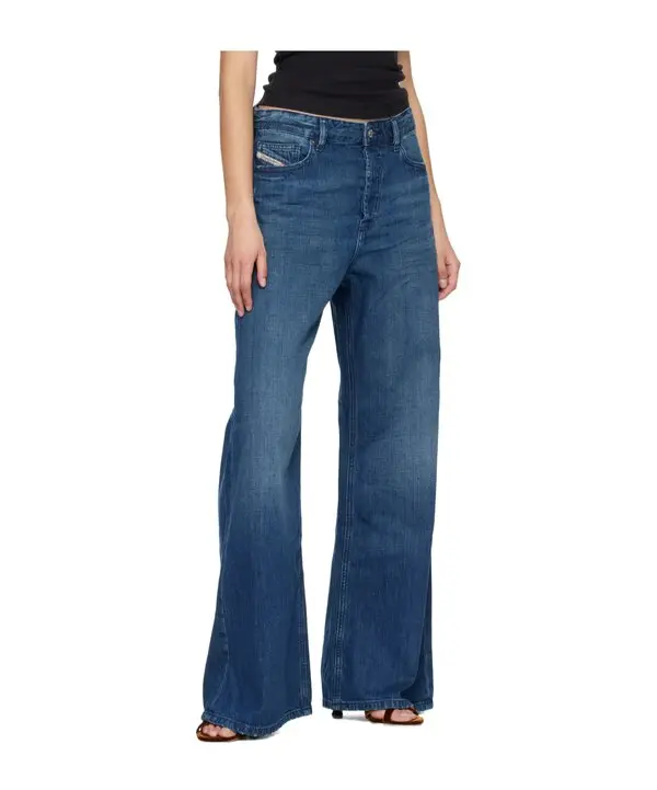 DIESEL® Belt Loop Wide-leg Jeans - Blue