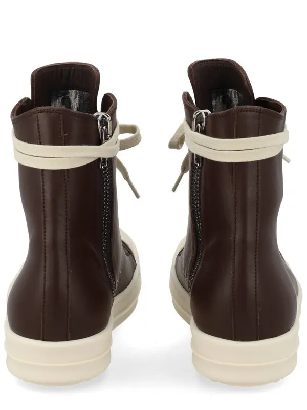 Rick Owens Lace-up High Top Sneakers - Brown