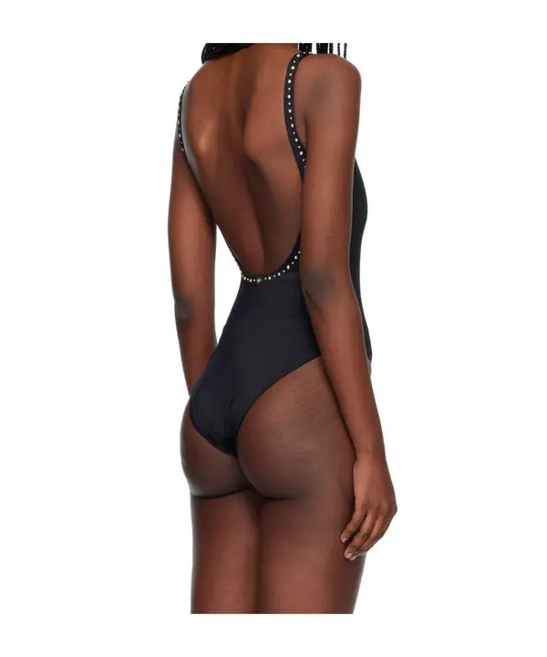 Versace Embellished One Piece Swimsuit