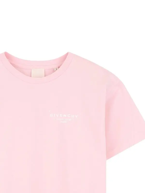 Givenchy Crew Neck Cotton T-shirt With Chest Pattern