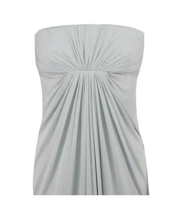 Alberta Ferretti Strapless Draped Maxi Dress - Gray