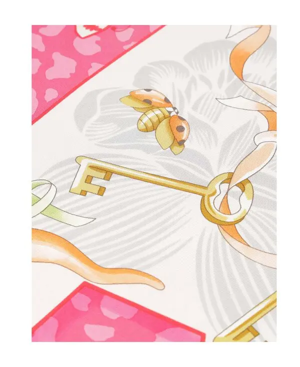 FERRAGAMO Printed Silk Scarf - Pink