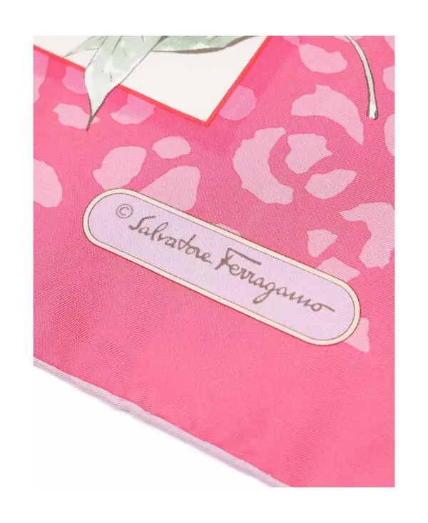 FERRAGAMO Printed Silk Scarf - Pink