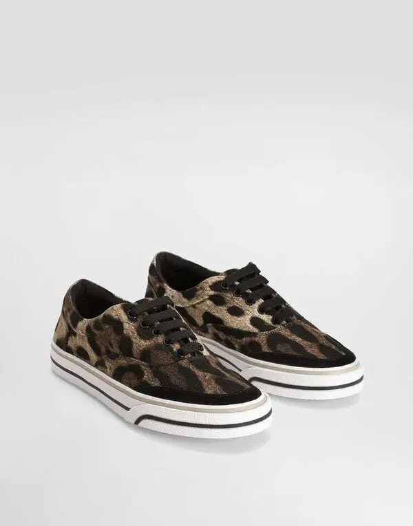 Dolce & Gabbana Leopard Print Dg Sailing Sneakers - Multicolor