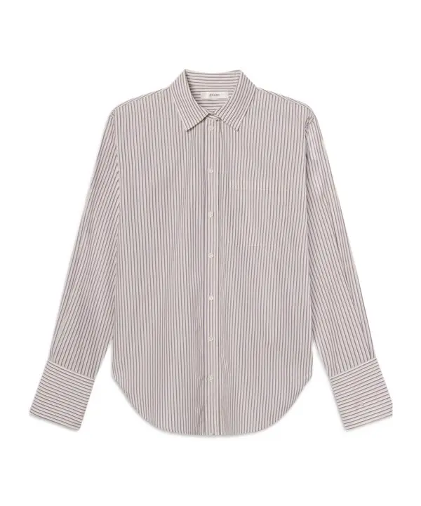 FRAME Long Sleeve Shirt With Lapel Collar - Pink