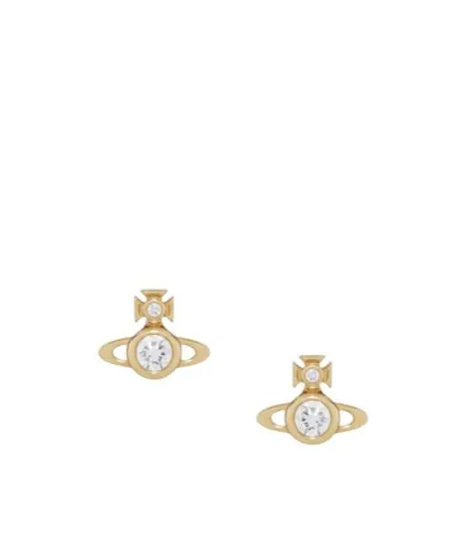 VIVIENNE WESTWOOD Battersea Earrings - Gold/white