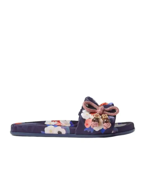Fendi Floral Print Slides - Multicolor
