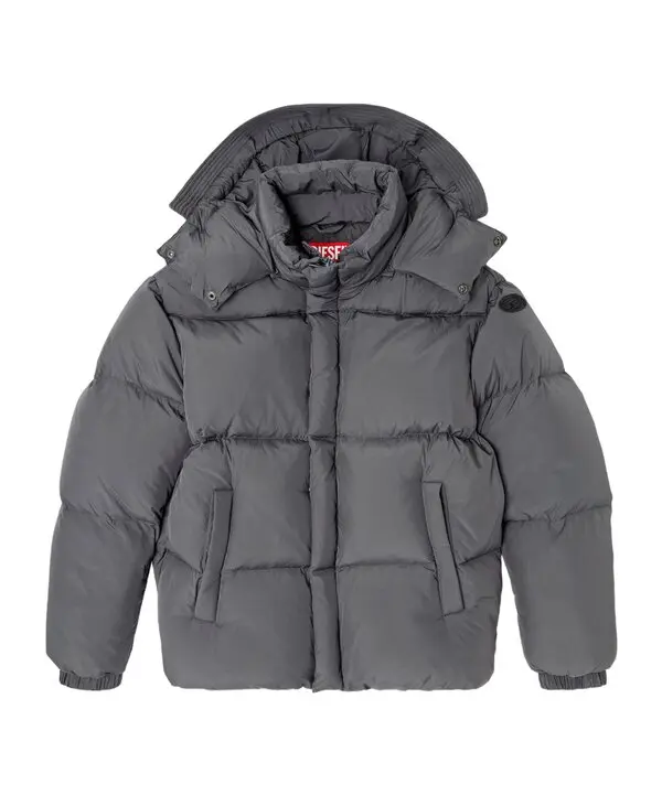 DIESEL® W-rolfys-wrd Hooded Padded Jacket - Grey