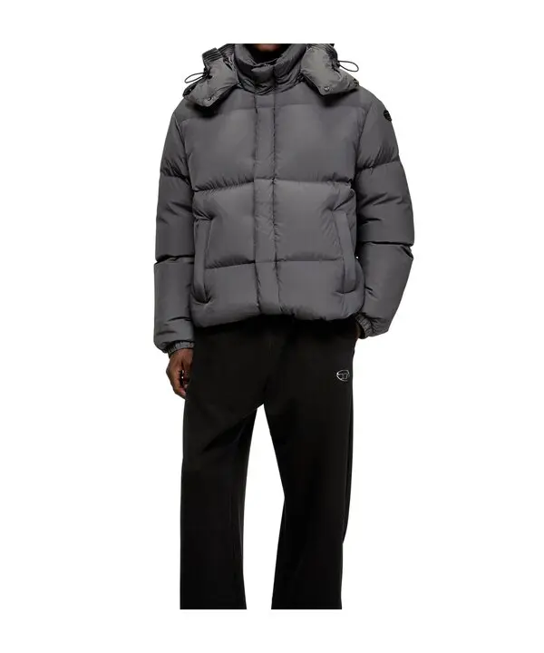 DIESEL® W-rolfys-wrd Hooded Padded Jacket - Grey