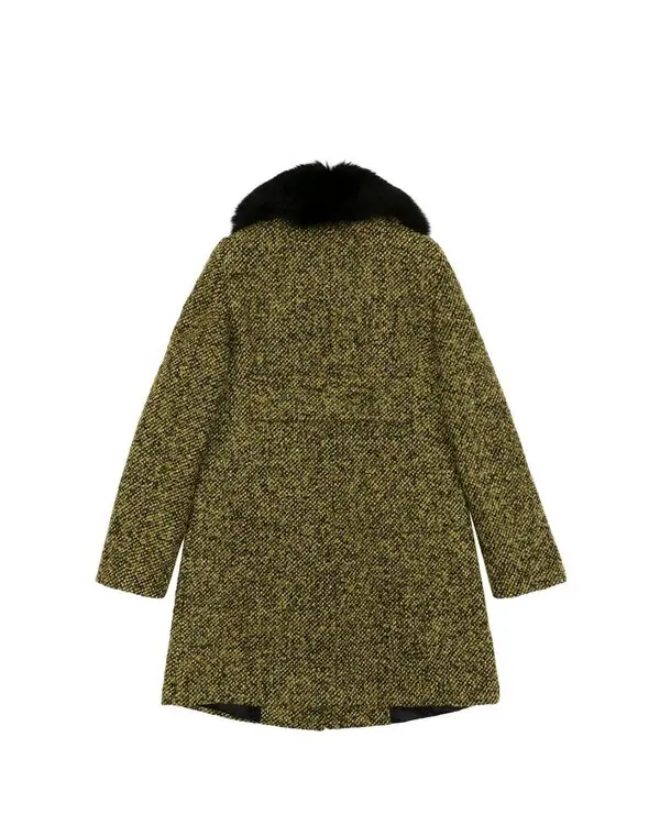 Max Mara Fur Collar Wool Coat