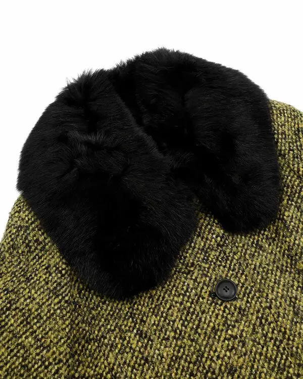 Max Mara Fur Collar Wool Coat