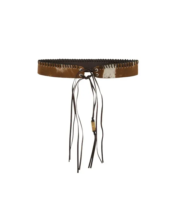 VIVIENNE WESTWOOD Tassel Tie Belt - White/brown