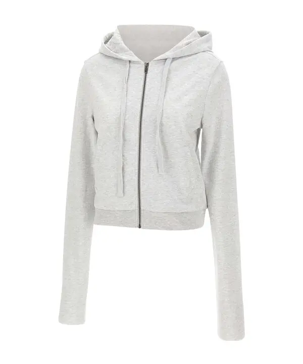 ENTIRE STUDIOS Zip-up Cropped Hoodie - Grey