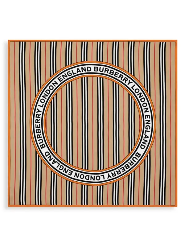 Burberry Icon Stripe Logo Scarf - Multicolor