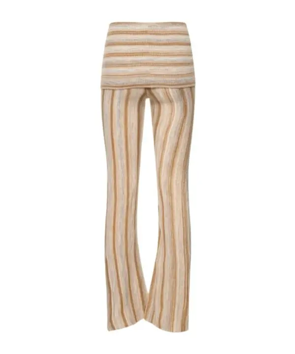 Gimaguas Ceza Acrylic Blend Straight Pants - Nude
