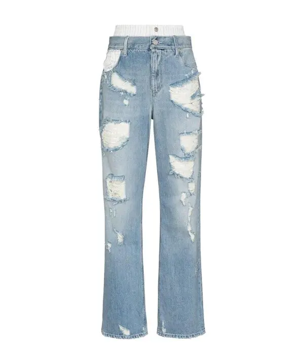 RtA Kallan Distressed Straight-leg Jeans