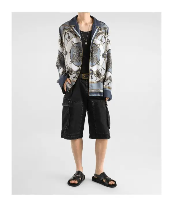 Dolce & Gabbana Dolce Gabbana Cargo Printed Twill Shirt