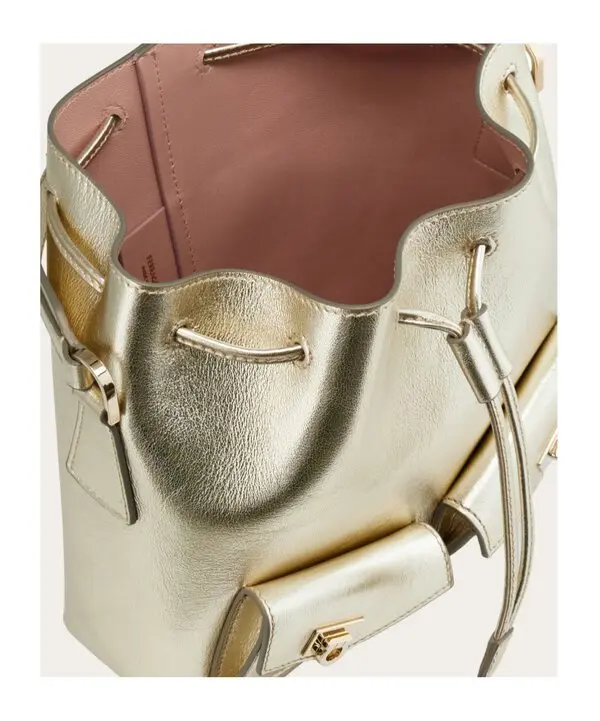 FERRAGAMO Multipocket Bucket Bag - Champagne
