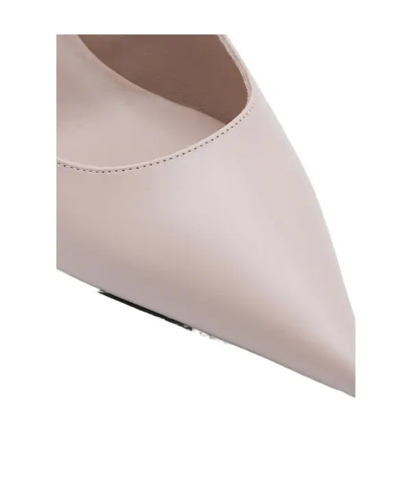 JIMMY CHOO Pointed-toe Slingback High-heeled Sandals - Nude