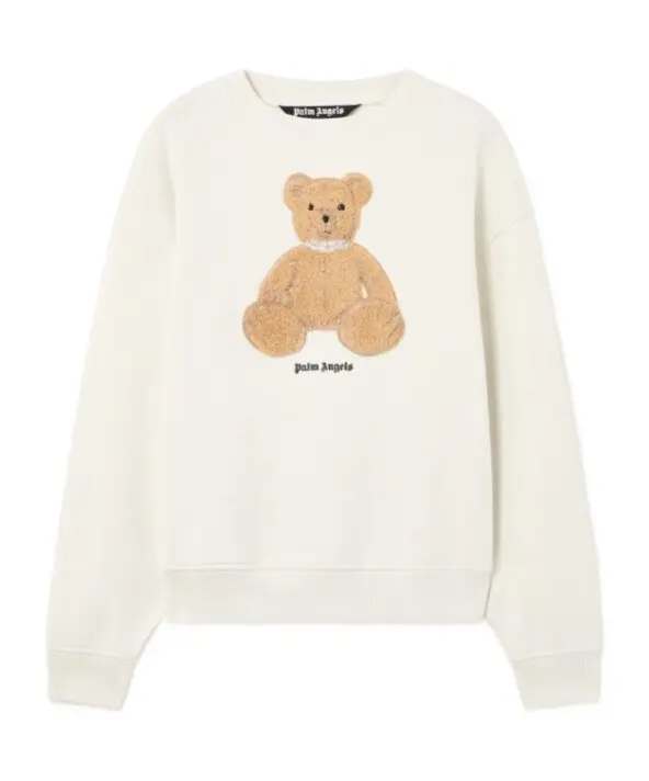 Palm Angels Bear Patch Sweatshirt - Off-white Brown