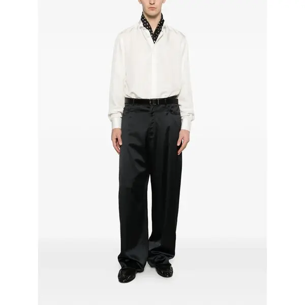 TOM FORD Textured Band-collar Shirt - No