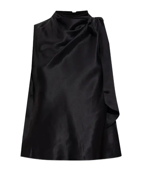 ALLSAINTS High-neck Bow Detail Top - Black