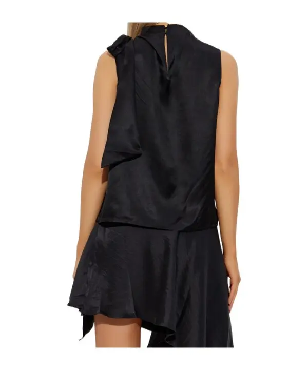 ALLSAINTS High-neck Bow Detail Top