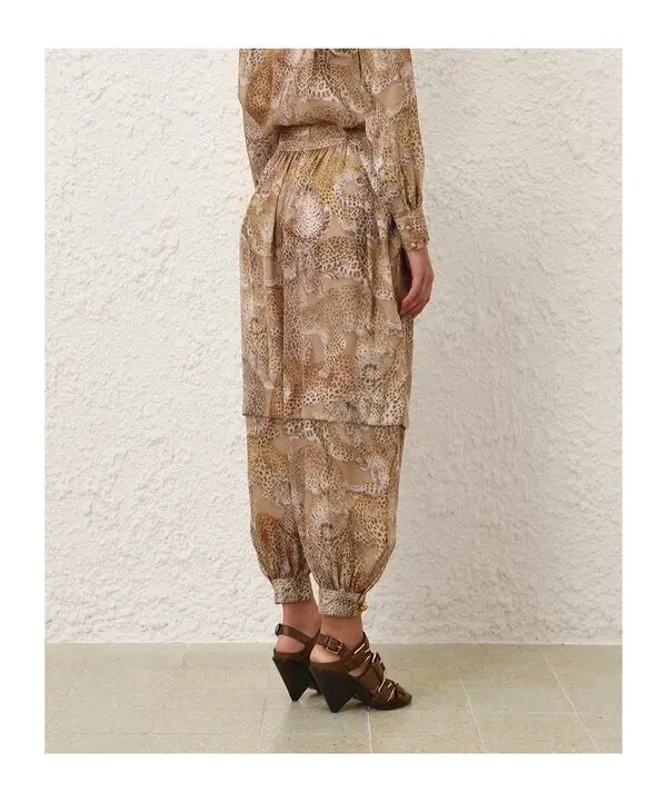 Zimmermann Rebellion Harem Pants - Latte Leopard