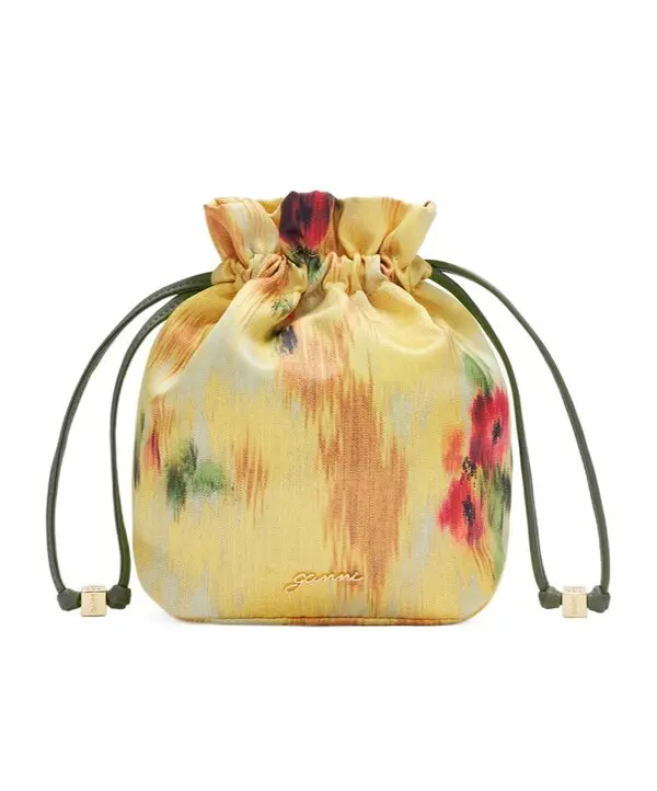 GANNI Printed Drawstring Wallet