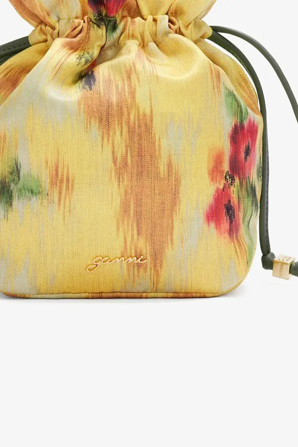 GANNI Printed Drawstring Wallet