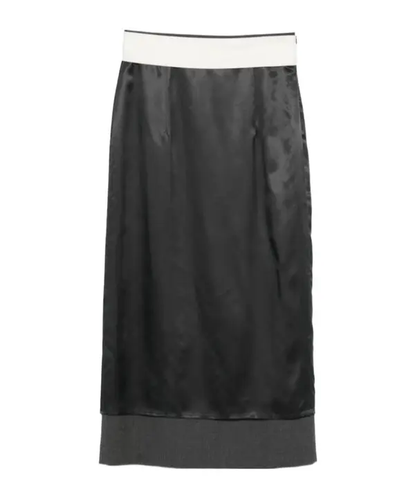 RÓHE Colourblock Midi Skirt - Grey