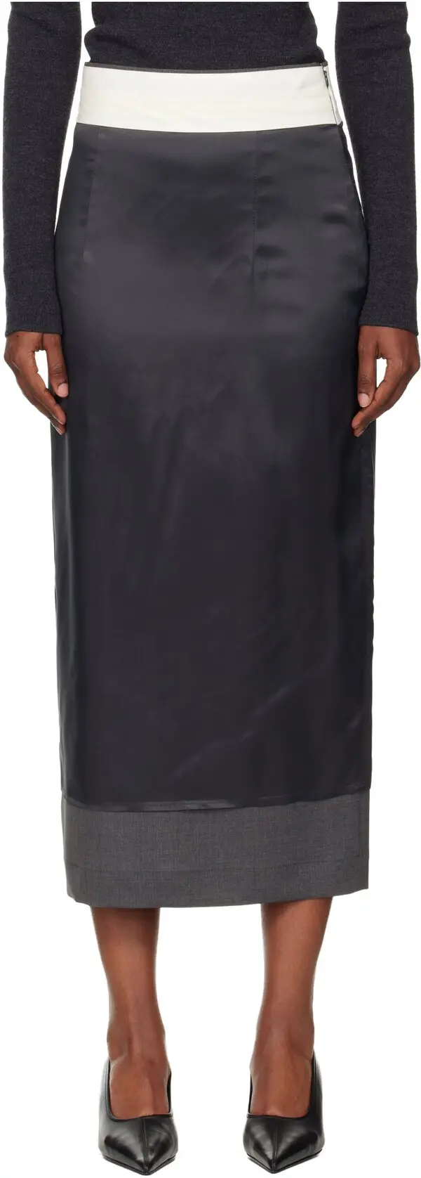 RÓHE Colourblock Midi Skirt