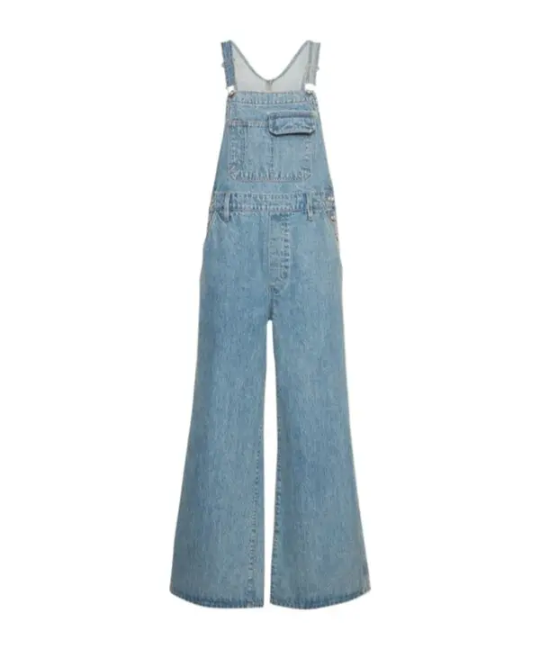 SLVRLAKE Wide Leg Overalls - Blue