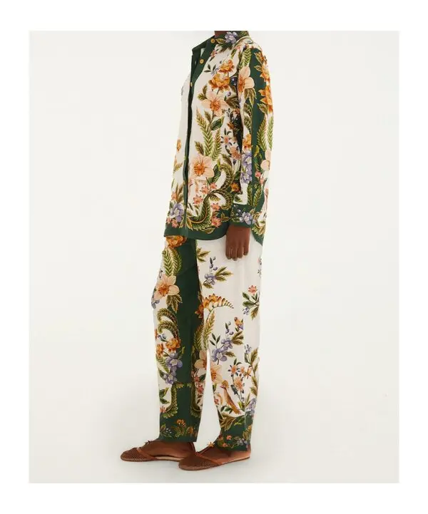 Farm Rio Floral Print Long Sleeve Shirt