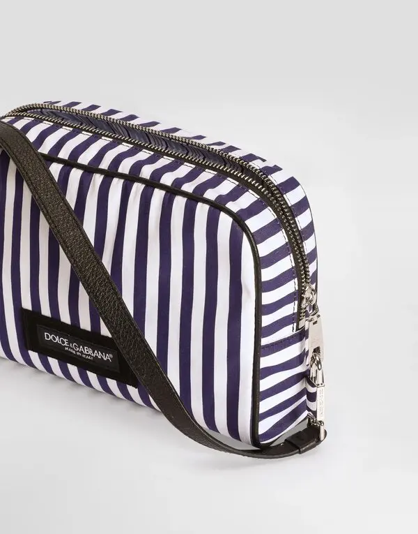 Dolce & Gabbana Striped Poplin Tote Bag - Black