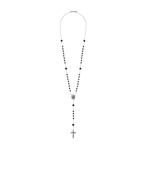 Dolce & Gabbana 18kt White Gold Rosary Necklace - Gray